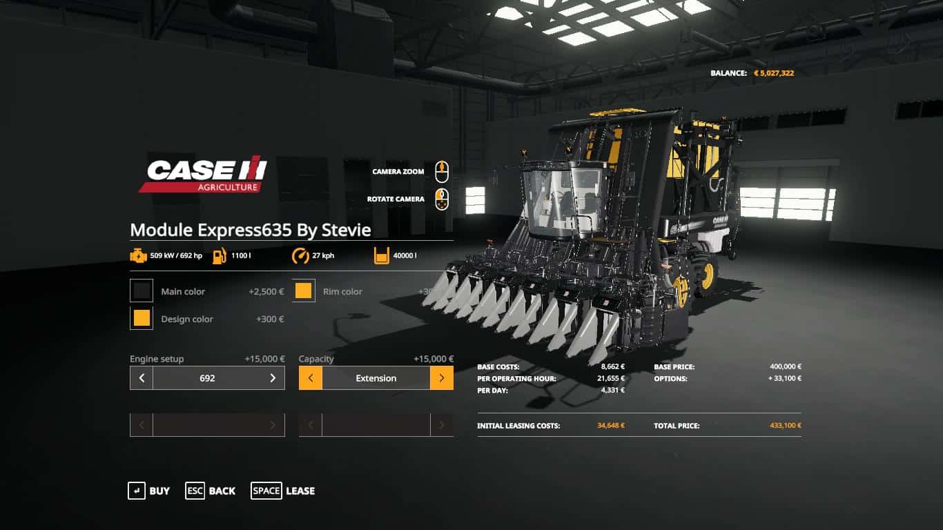 CASE Module Express 635 Combine Mod Download