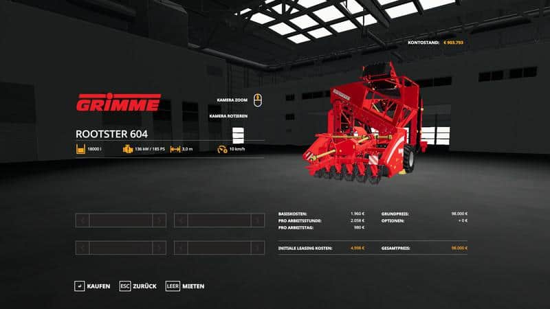 Grimme Rooster 604 v1.0.1.0 Mod Mod Download