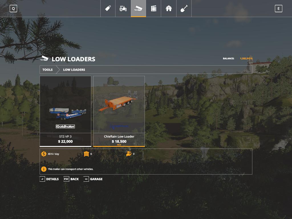 Chieftain low loader v1.0 Trailer Mod Download