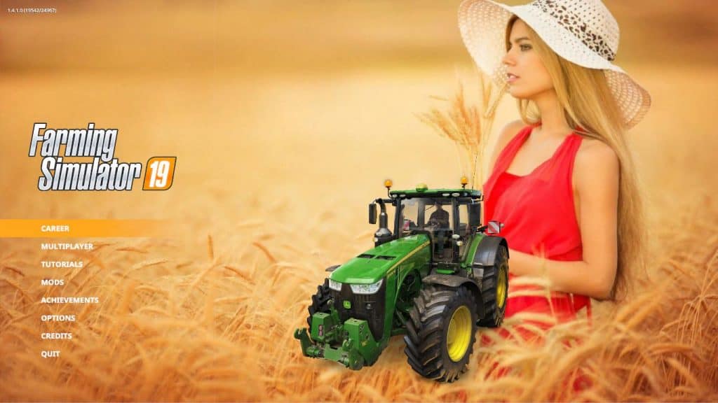 Blonde woman in wheat farm Menu Background v1.0 Mod Download