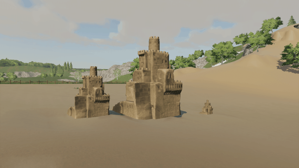 Placeable Sand Castle Pack M, L, XL Mod Mod Download