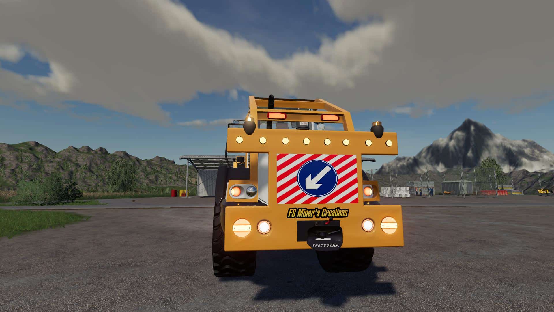 Rear Warning Sign For Wheel Loaders V1.1 Mod Mod Download