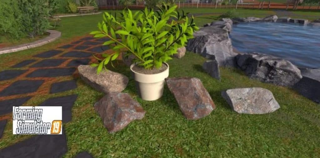 Placeable Flowerpot And Rocks v1.0 Mod Mod Download