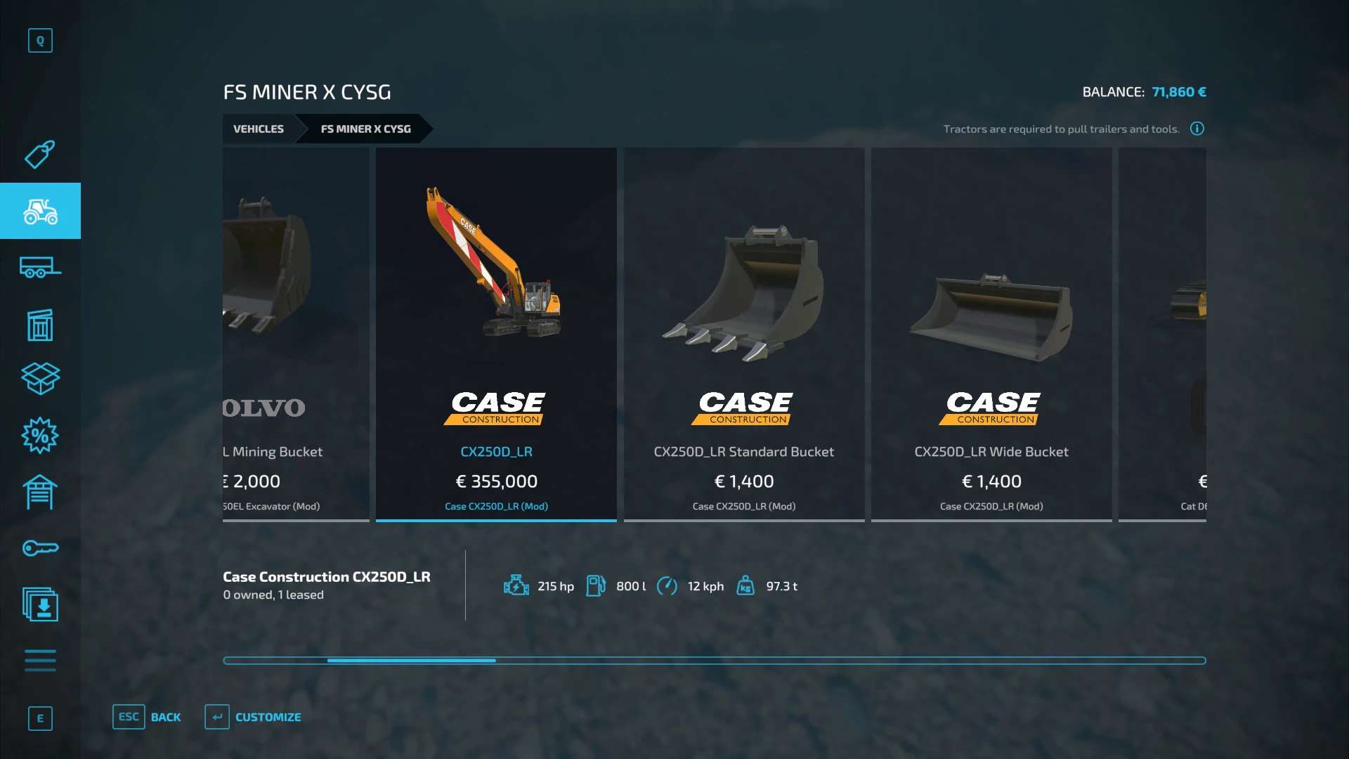 CASE CX250D Long Reach Excavator v1.0.0.0 - FS22 Mod Download