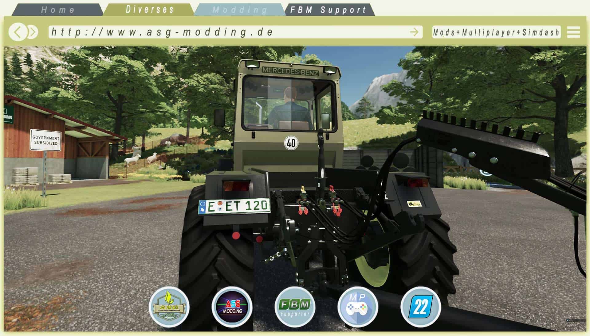MBTrac 800 900 V1.0 - FS22 Mod Download