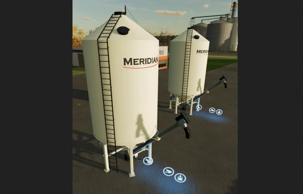 Meridian Seed / Fert Silo's w / Auger v1.0 - FS22 Mod Download
