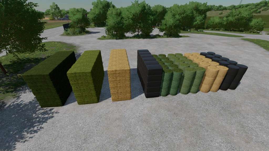 Buyable Large Stack Of Bales v1.0 - FS22 Mod Download