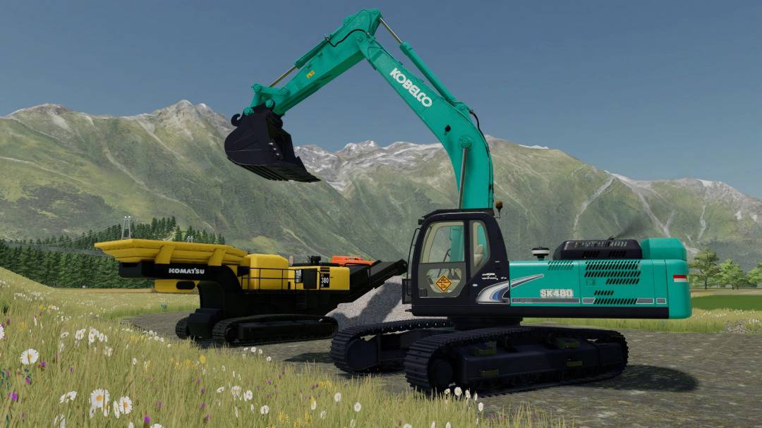 Kobelco SK-480 50t Excavator V1.0 - FS22 Mod Download