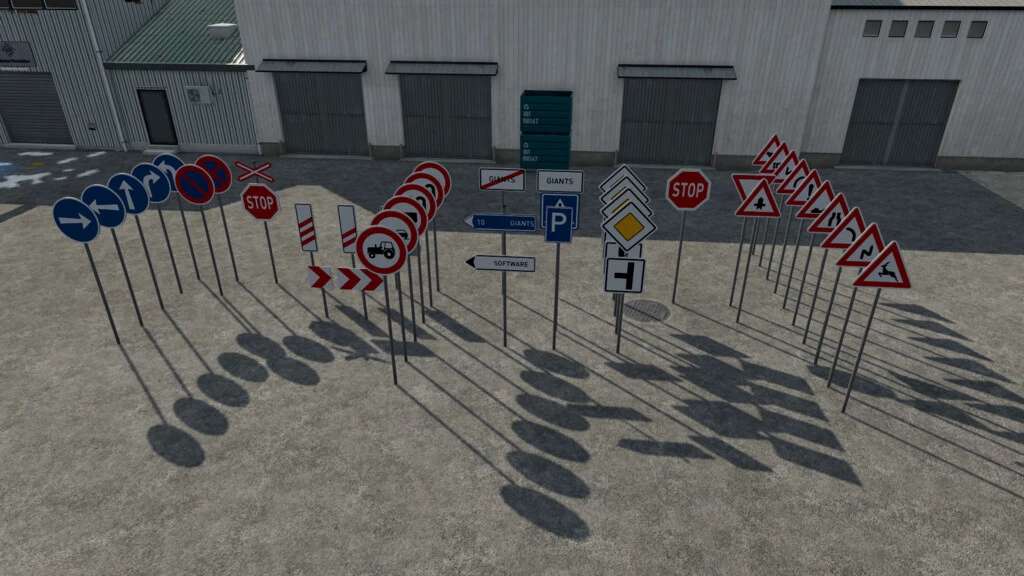 Traffic Sign Package v1.0 - FS22 Mod Download