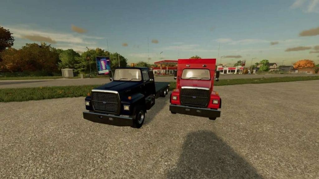 Ford L8000 flatbed/AR truck v1.0.0.1 - FS22 Mod Download