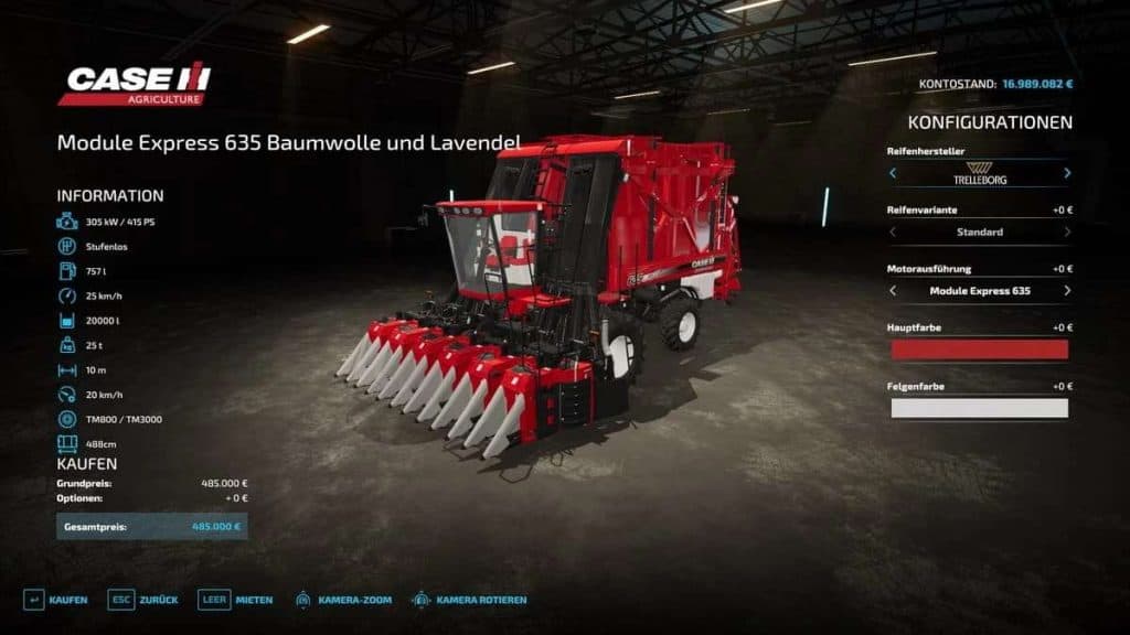 Harvester for Cotton and Lavender v1.0 - FS22 Mod Download