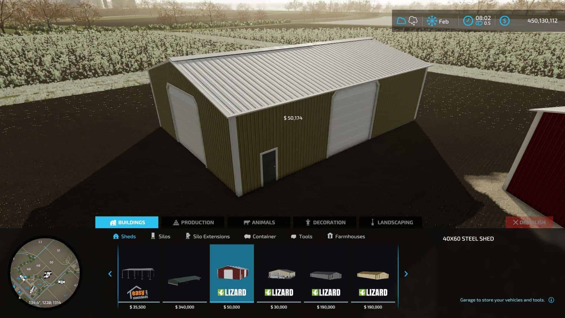 40×60 Steel Shed v1.0 - FS22 Mod Download