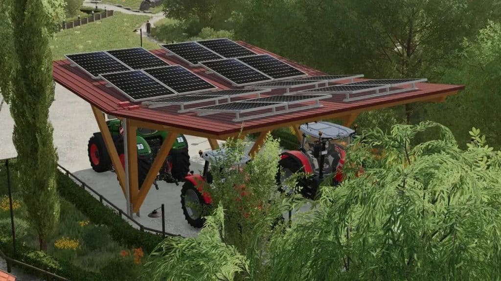 Shed pack with solar systems v1.0 - FS22 Mod Download