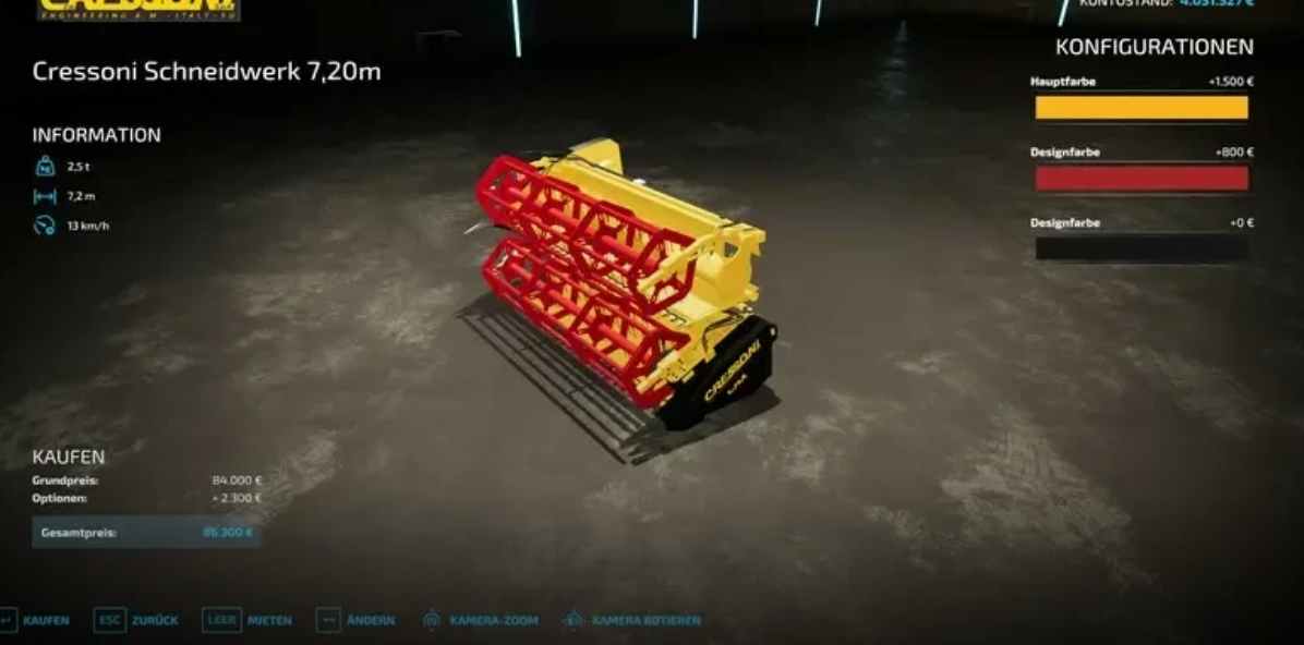 Cressoni Cutter 7.20m v1.0 - FS22 Mod Download