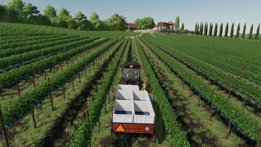 Vine Hand Harvest Trailer v1.1 - FS22 Mod Download