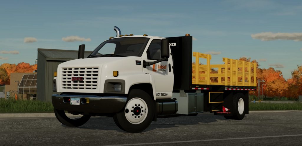 GMC C8500 Flatbed Cone Truck v1.0 - FS22 Mod Download