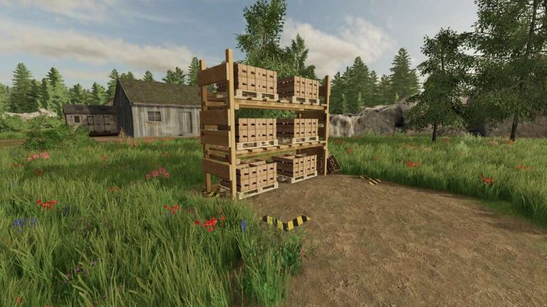 Honey Pallet Rack v1.0.0.1 - FS22 Mod Download