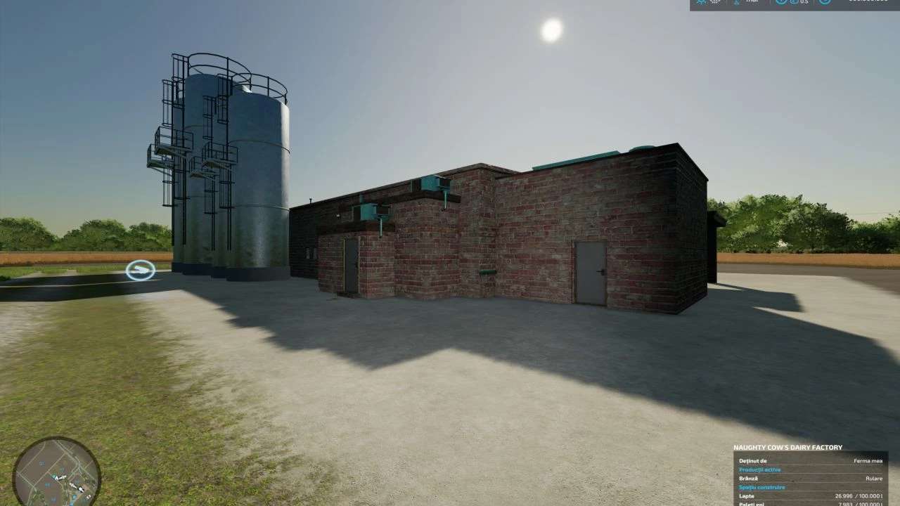 Naughty Cow’s Dairy Factory with empty pallets v1.0 - FS22 Mod Download