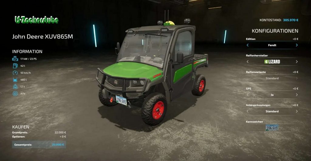 John Deere Gator v1.2.0.1 - FS22 Mod Download