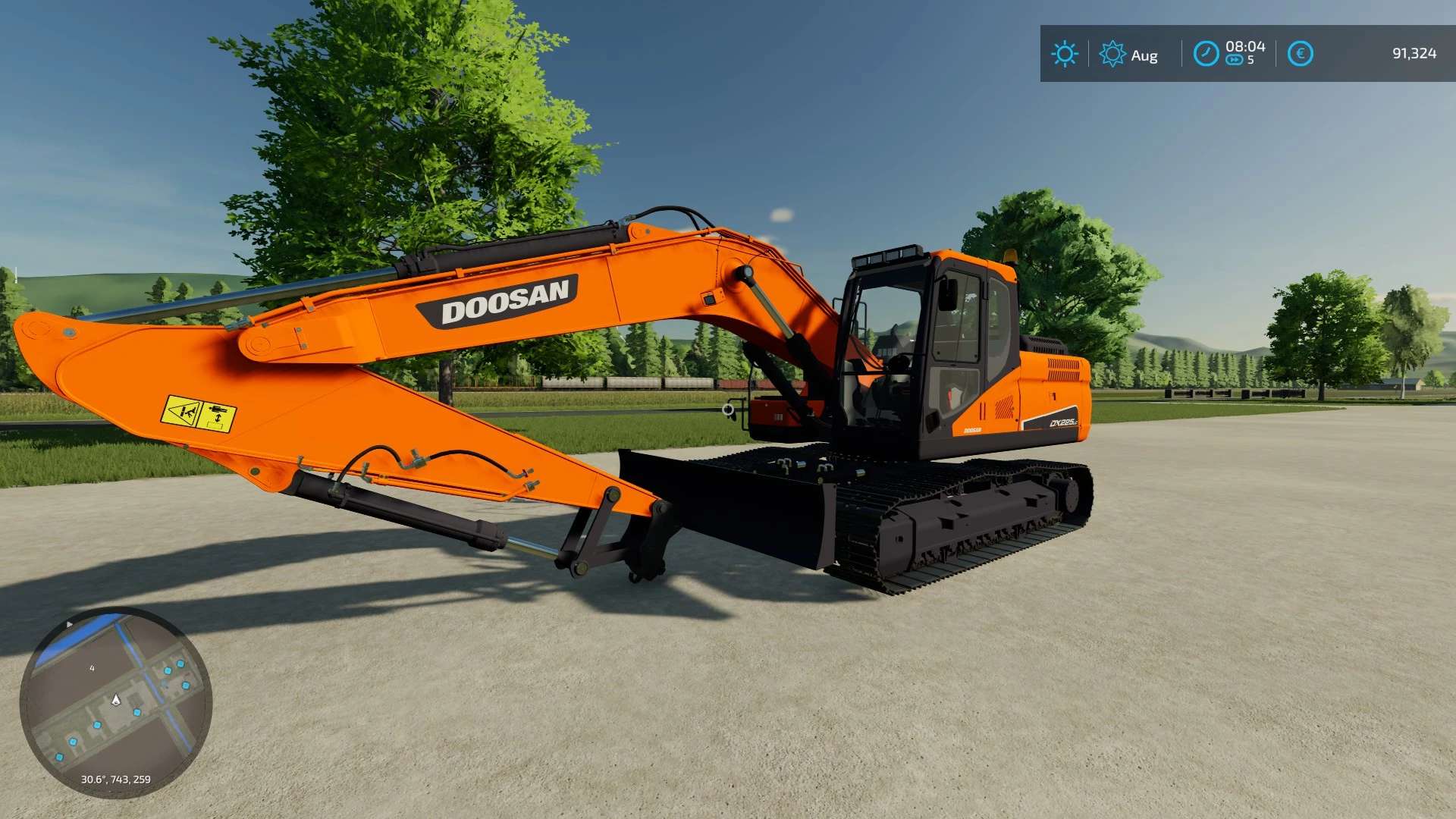 Doosan DX225 v1.0 - FS22 Mod Download