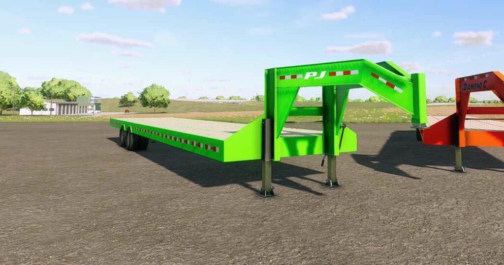 40FT Gooseneck multibrand trailer v1.0 - FS22 Mod Download