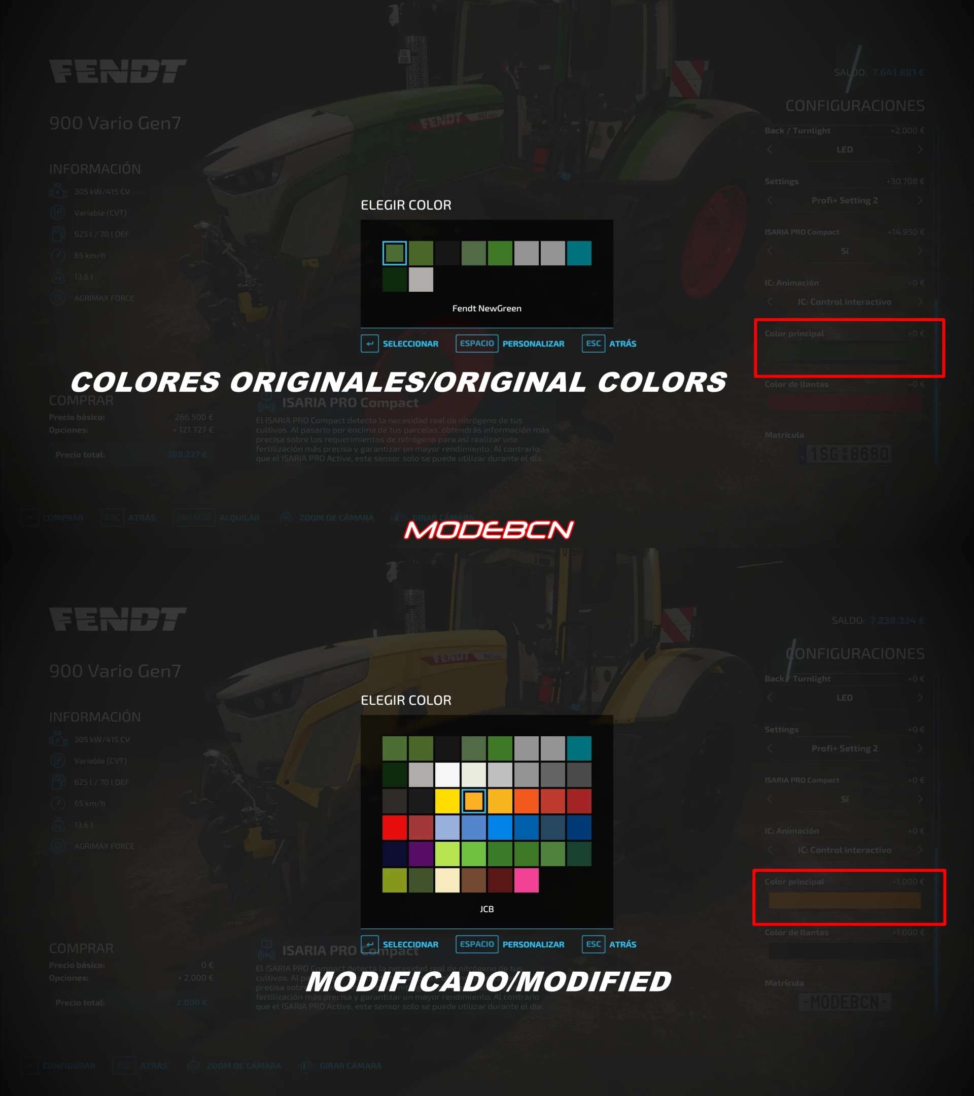 Fendt Vario 900 Gen7 with more colors added v2.0 - FS22 Mod Download