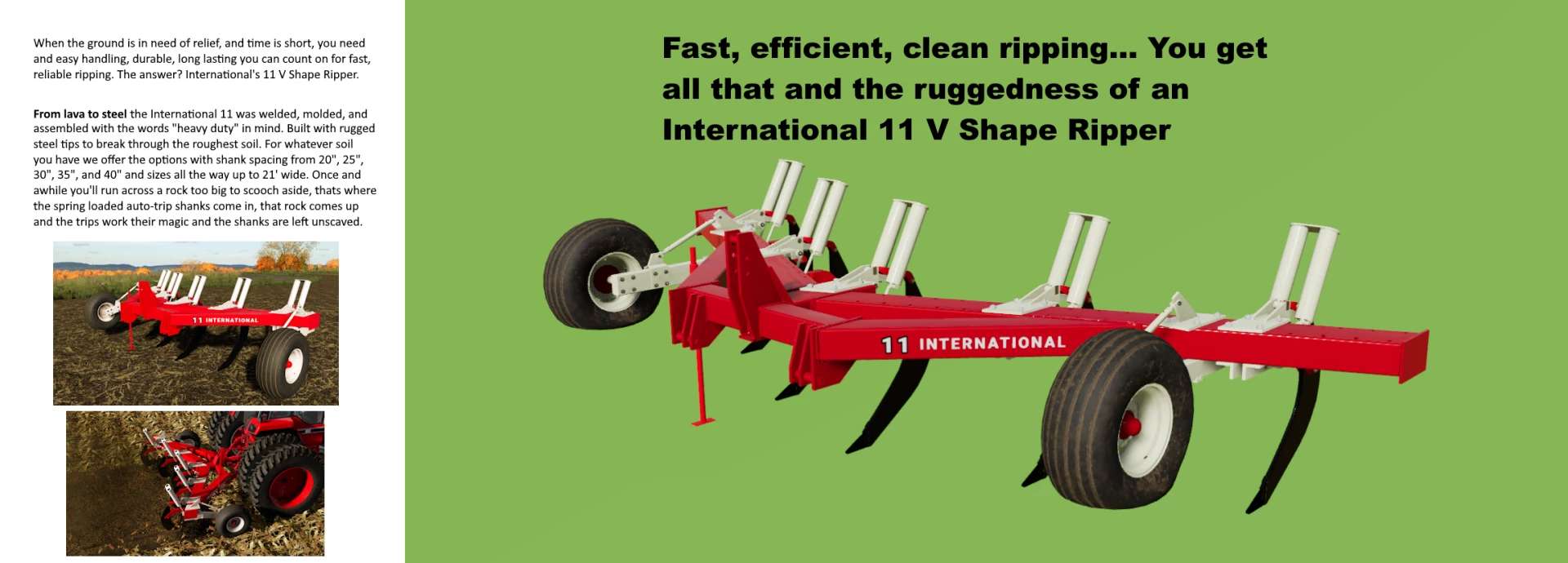 International 11 V Shank Ripper v1.0 - FS22 Mod Download