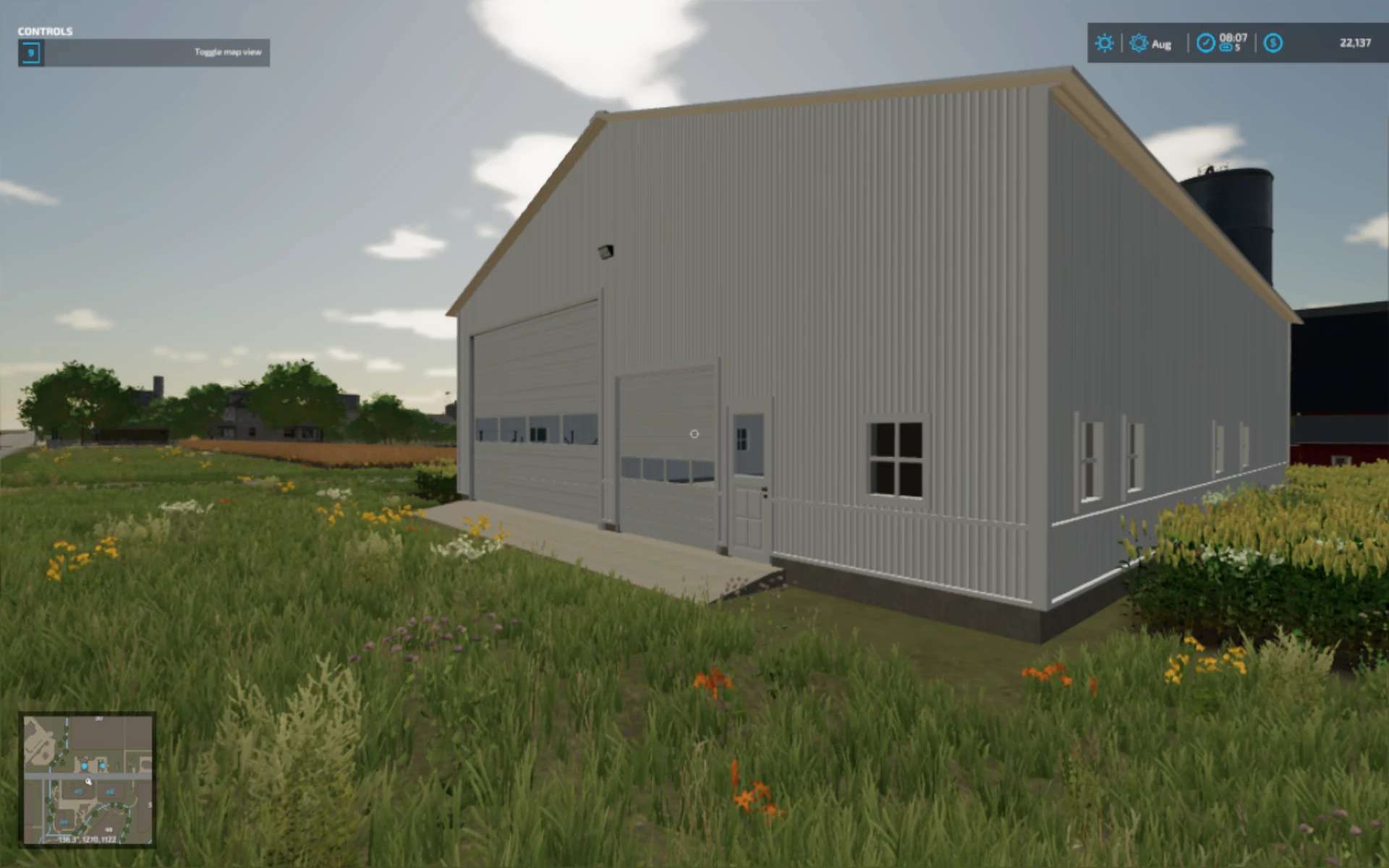White Michigan Farm Building Pack v1.0 - FS22 Mod Download