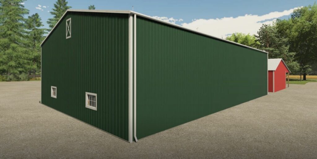 Metal Hall With Extension v1.0 - FS22 Mod Download