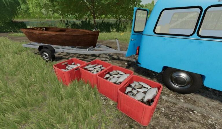 New style Boat for Hof Bergmann map v1.0 - FS22 Mod Download