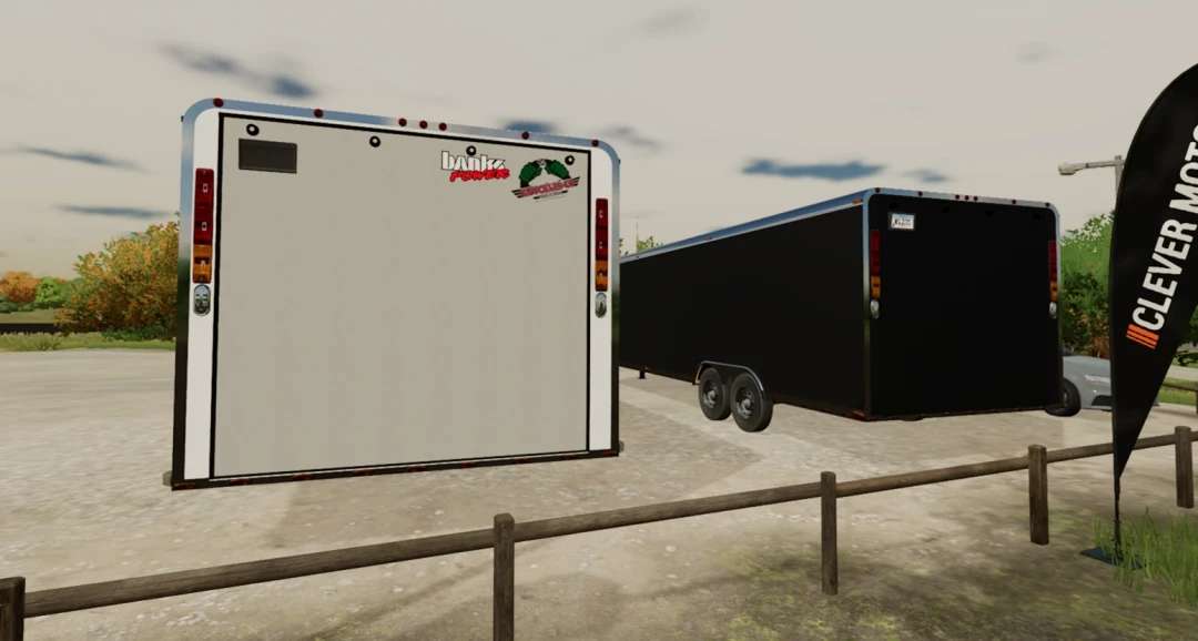 30FT Box Transport trailer v1.0 - FS22 Mod Download