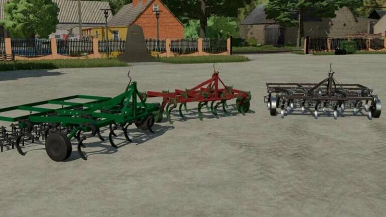 Bomet cultivator with harrows v1.0 - FS22 Mod Download