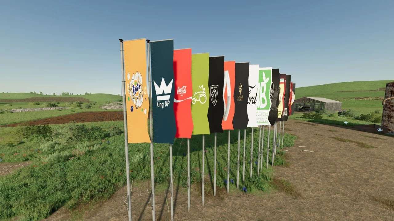 Decorative flags v1.1 - FS22 Mod Download