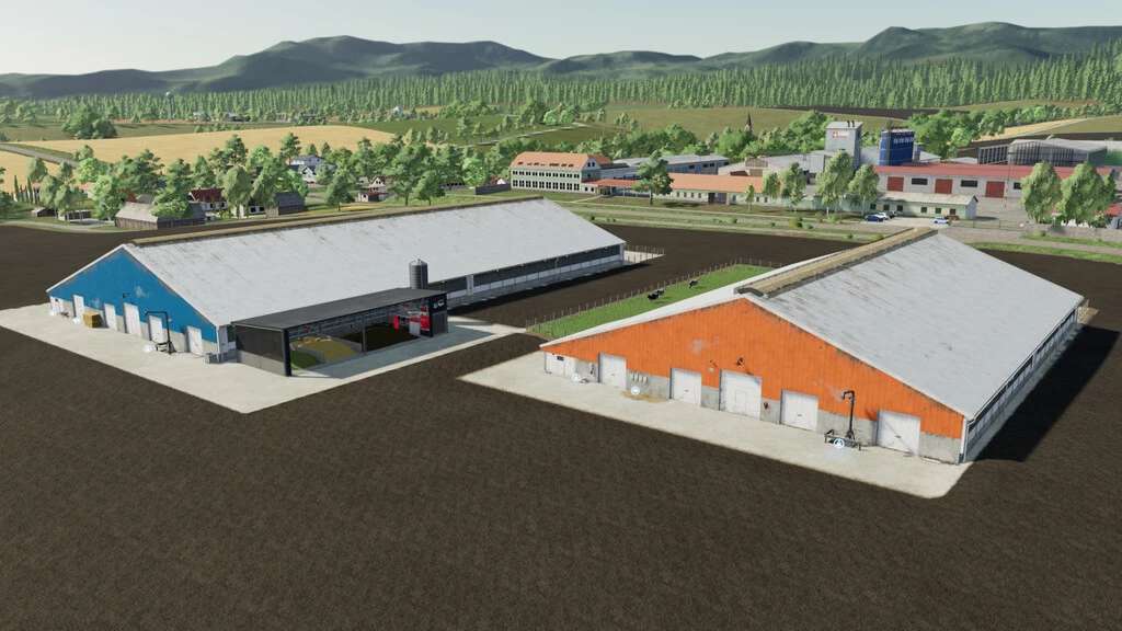 Lizard Cow Barns – Expandable Pastures Ready v1.0 - FS22 Mod Download