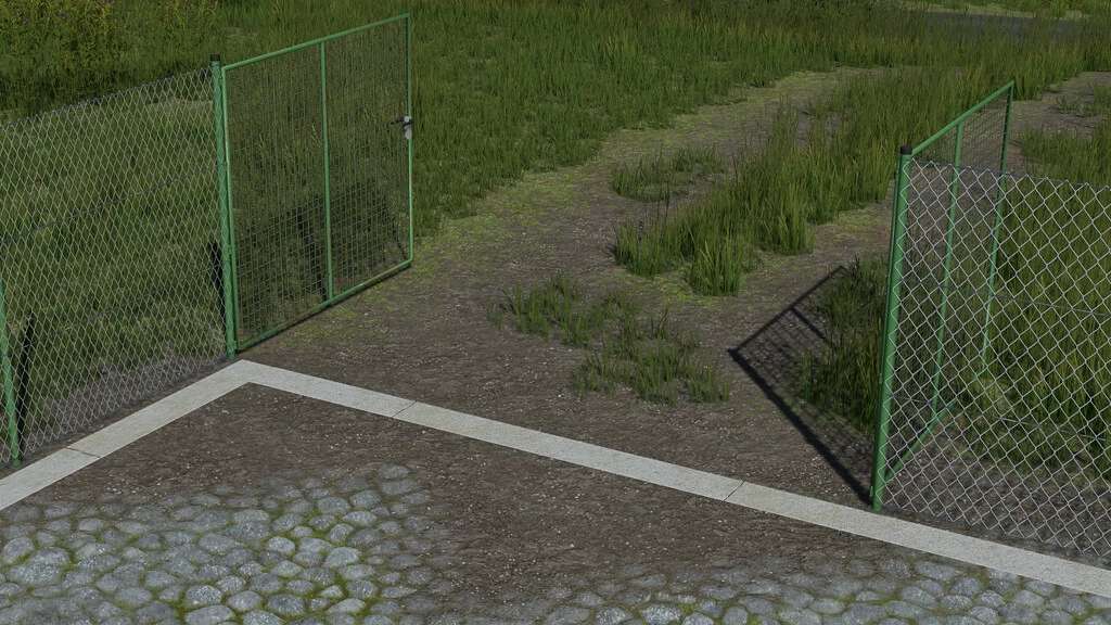 Chain Link Fence With Gate v1.0 - FS22 Mod Download