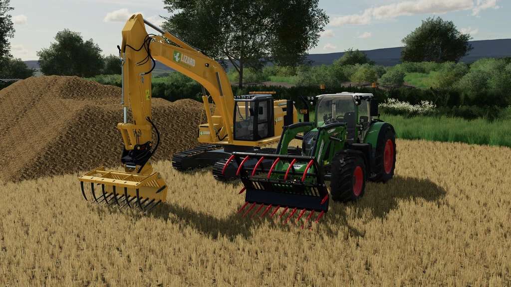Excavator/Frontloader Manure Grab v1.0 - FS22 Mod Download