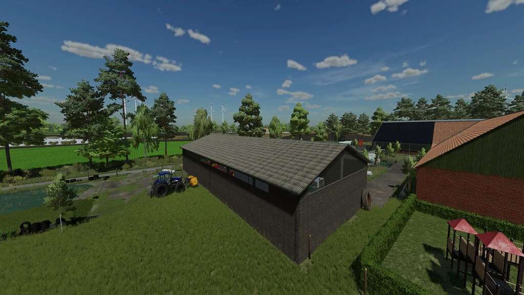 Modern Wooden Barn v1.0 - FS22 Mod Download