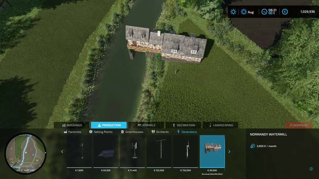 Normandy WaterMill v1.0 - FS22 Mod Download