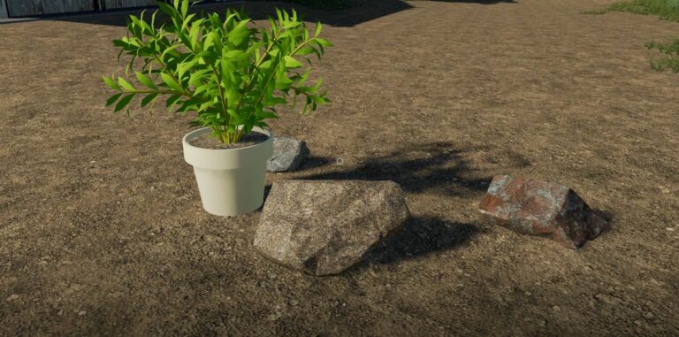 Placeable Flowerpots & Rocks v1.0 - FS19 Mod Download