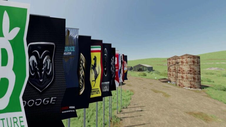 Decorative flags v1.2 - FS22 Mod Download