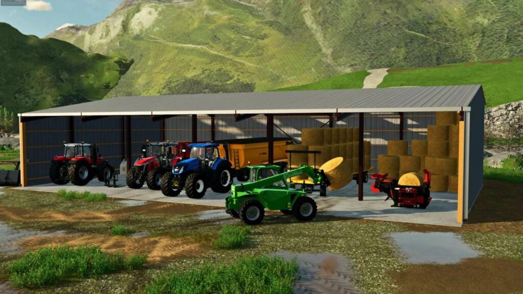 Straw shed v1.0 - FS22 Mod Download
