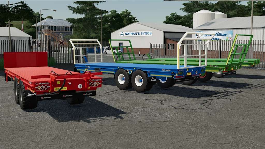Broughan 28 Foot High Bed Trailer v1.0 - FS22 Mod Download