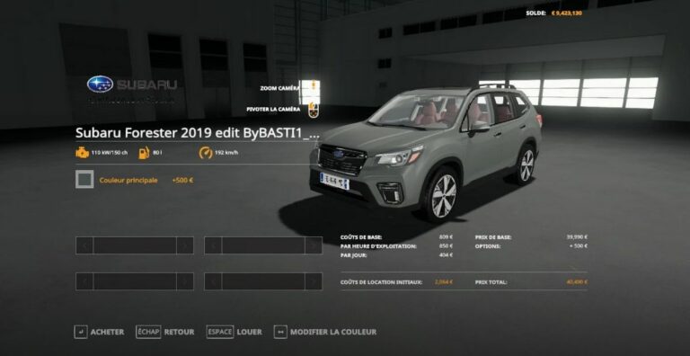 Subaru Forester 2019 Edit v1.0 - FS19 Mod Download