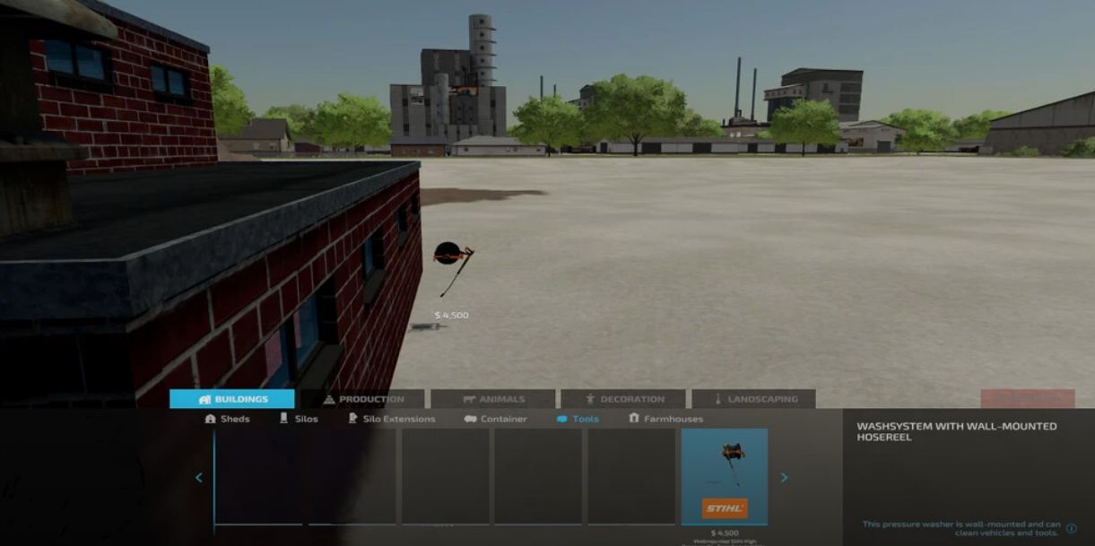 Wallmounted Stihl High Pressure Washer v1.0 - FS22 Mod Download