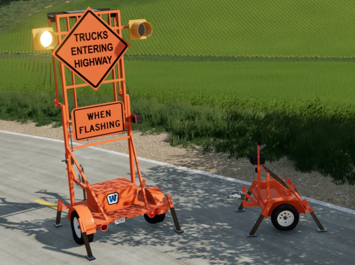 Wanco TWS Traffic Management Sign v1.0 - FS22 Mod Download
