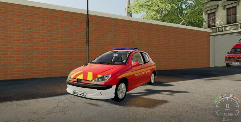 Peugeot 206 pompier v1.0 - FS19 Mod Download