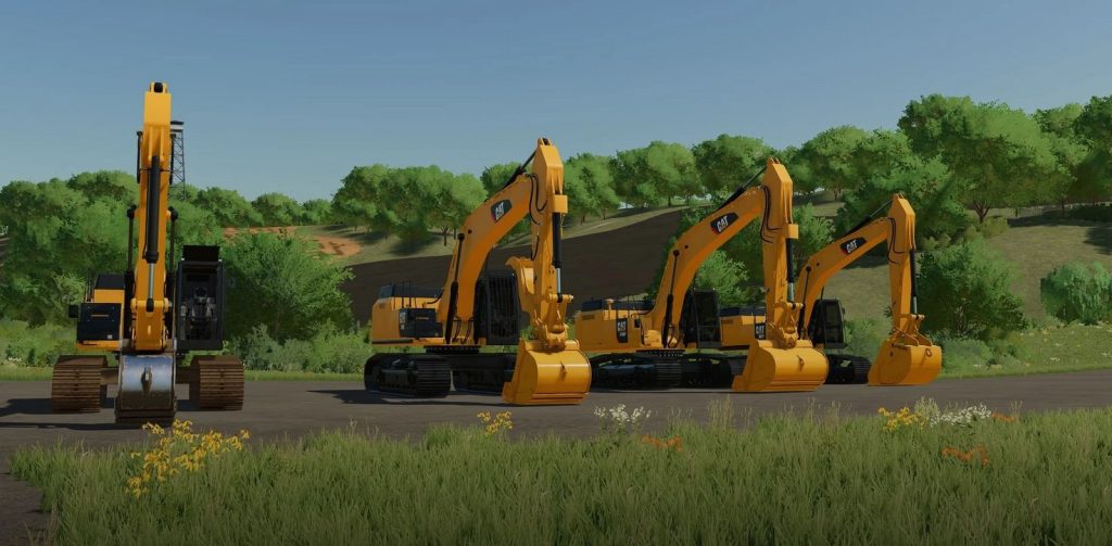 Cat 349E L/349F L/352F L Pack v1.0 - FS22 Mod Download