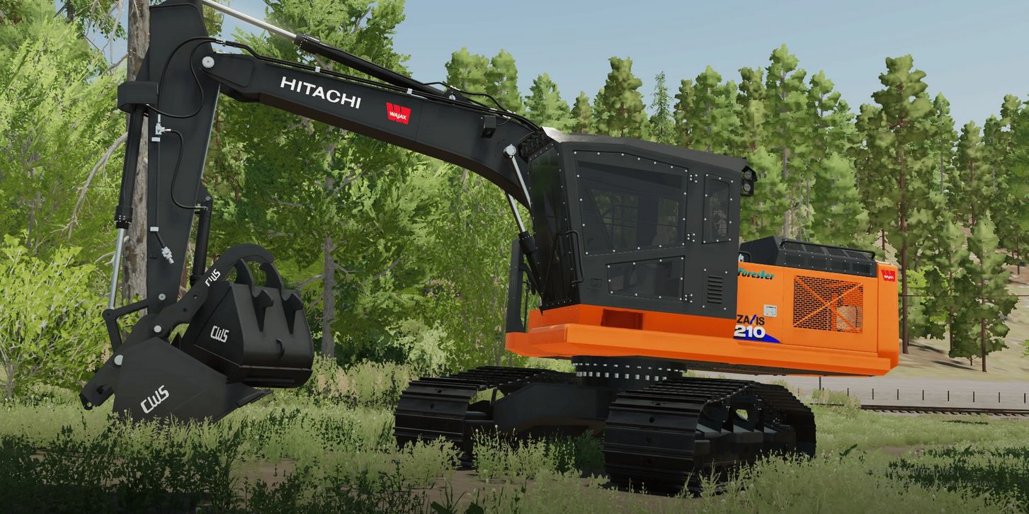 Deere 2154G/Hitachi ZX210F-6 Roadbuilder v1.0 - FS22 Mod Download