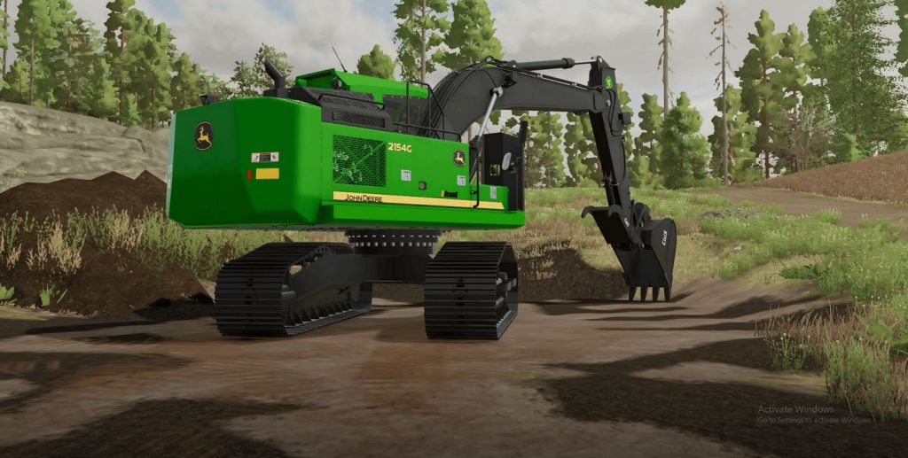 Deere 2154G/Hitachi ZX210F-6 Roadbuilder v1.0 - FS22 Mod Download